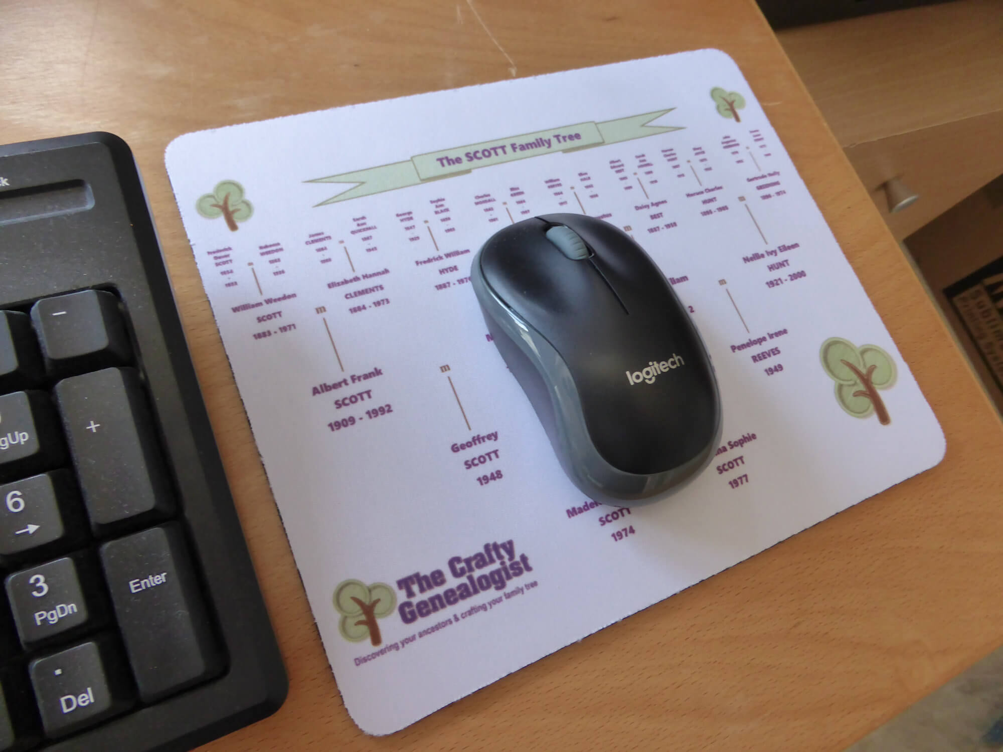 Family Tree Mouse Mat - The Crafty Genealogist